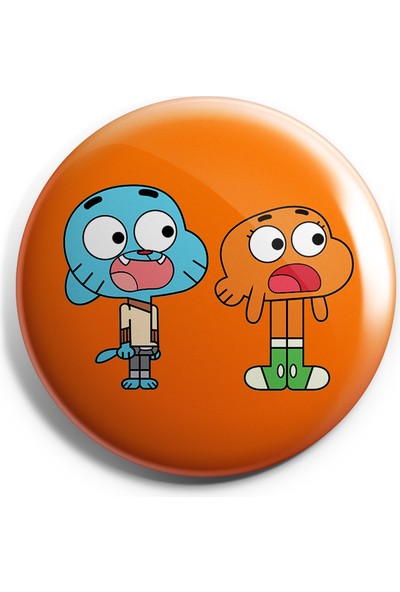 Hasbihal Gumball Tasarımları V4 Iğneli Çanta Rozeti