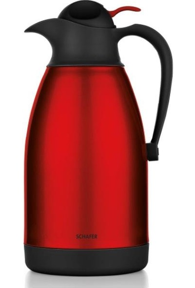 Schafer Kitchen House 2 Litre Çift Katlı Çelik Termos Kırmızı