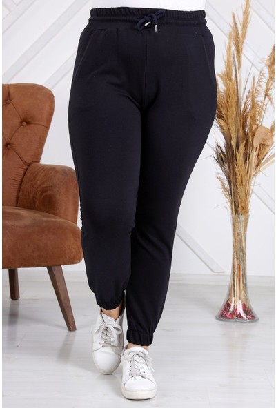 Rmg Paçası Lastikli Büyük Beden Lacivert Eşofman