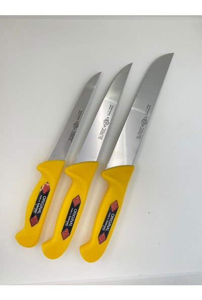 Solingen 3'lü Kasap Bıçağı Seti 16 x 18 x 21 cm. Solingen 3'lü Kasap Bıçağı Seti 16 x 18 x 21 cm.