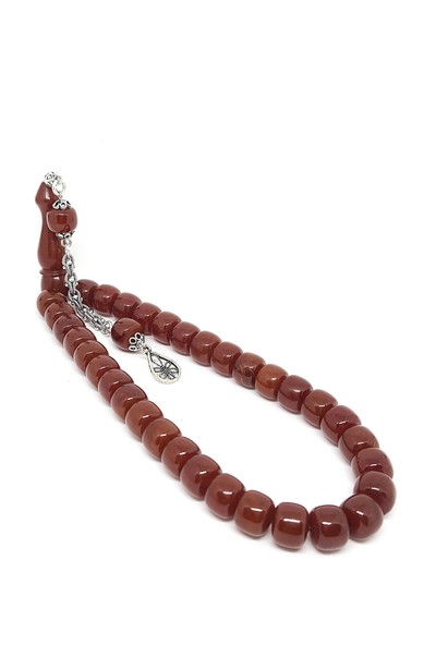 Neyhane Tesbih & Gümüş Sıkma Kehribar Gümüş Püsküllü Tesbih