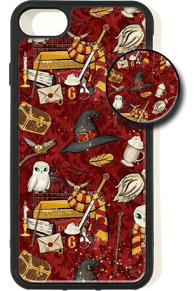 AVS Kılıf iPhone 8 Plus Popsocketli Kılıf Epoksi&silikon Arka Kapak