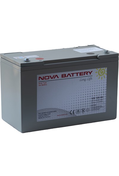 Nova Akü 12V 125Ah Solar Jel Akü