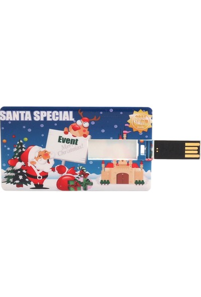 Strade Store Noel Şekli USB Flash Sürücü Karikatür Kardan Adam USB Sürücü Memory Stick 8GB (Yurt Dışından)