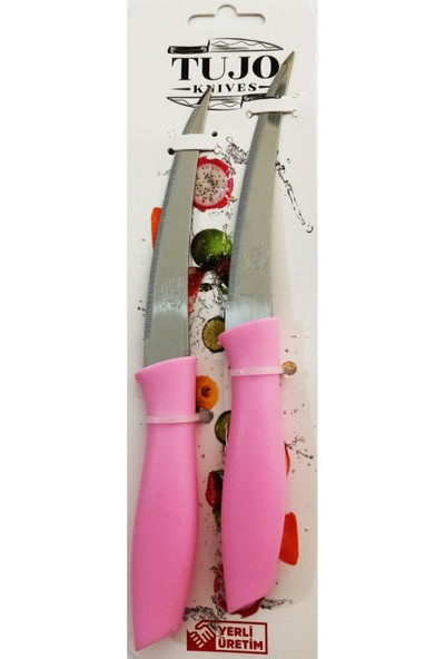 Yakut Tujo Meyve Bıçağı 2li - Pembe Renk Yakut Tujo Meyve Bıçağı 2li - Pembe Renk
