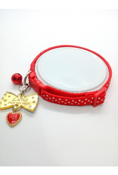 Sempati Store Kedi Tasması ve Kedi İsimlik Kedi İsim Künyesi Set (Kırmızı Kalp Figürü+Gold Papyon+Kırmızı Puantiyeli Tasma) Sempati Store Kedi Tasması ve Kedi İsimlik Kedi İsim Künyesi Set (Kırmızı Kalp Figürü+Gold Papyon+Kırmızı Puantiyeli Tasma)