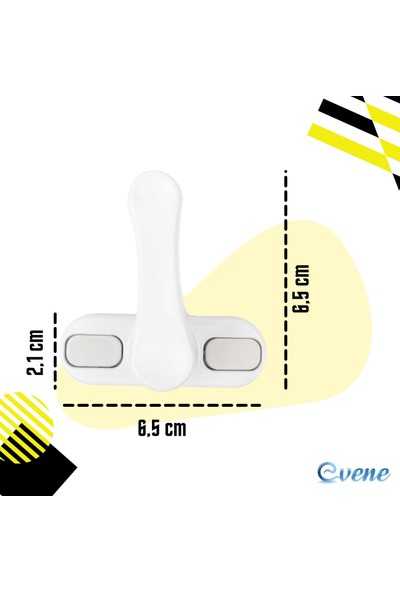 Evene Pencere Emniyet Kilidi Çocuk Hırsız Kilidi Çekmeli Pvc 5 Adet