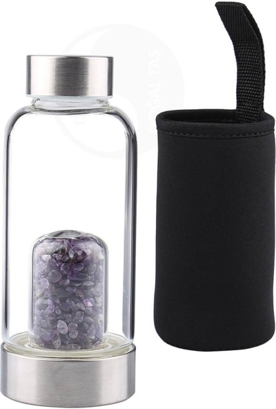 Dünya Doğal Taş Ametist Taşı Doğal Taş Küçük Su Şişesi KT0512