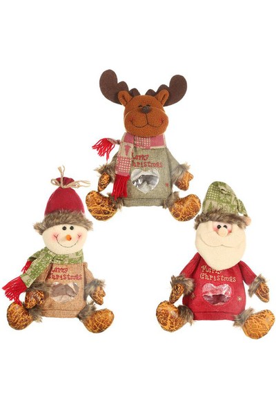 Xhome 3set Noel Süslemeleri Şeffaf Şeker Torbası (Yurt Dışından)