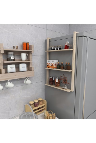 Fassley Yeni 3 Raflı Buzdolabı Yan Raflık