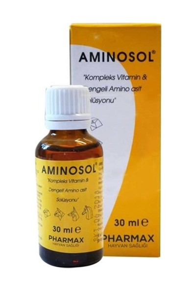 Pharmax Aminosol Kedi, Köpek Kuş ve At Vitamini 30 ml Pharmax Aminosol Kedi, Köpek Kuş ve At Vitamini 30 ml
