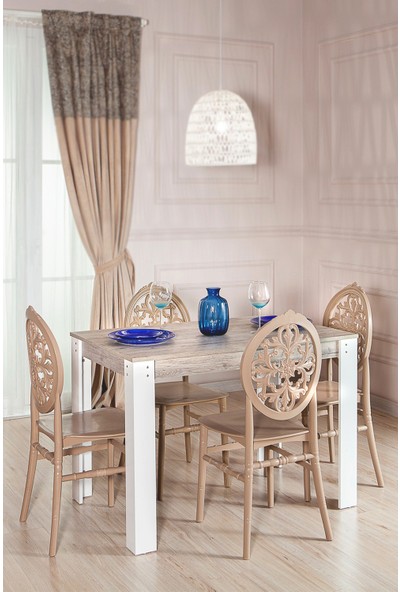 Sandalie Grande Ceviz Venüs Mutfak Masa Takımı 1 Masa 4 Sandalye Sandalie Grande Ceviz Venüs Mutfak Masa Takımı 1 Masa 4 Sandalye