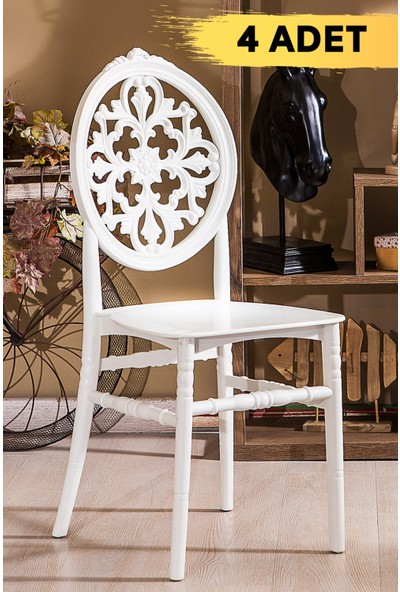 Sandalie 4 Adet Venüs Beyaz Sandalye