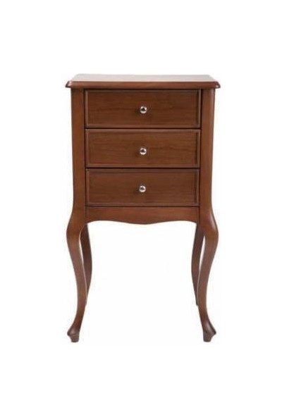 Roys Ahşap 3 Çekmeceli Masif Ceviz Komodin Telefonluk Roys Ahşap 3 Çekmeceli Masif Ceviz Komodin Telefonluk