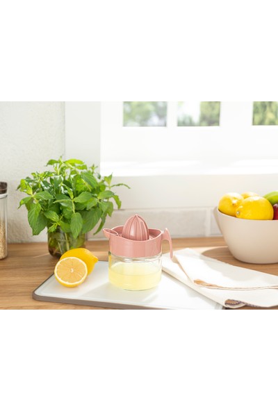 English Home Hera Cam Limon Sıkacağı 300 ml Koyu Pembe