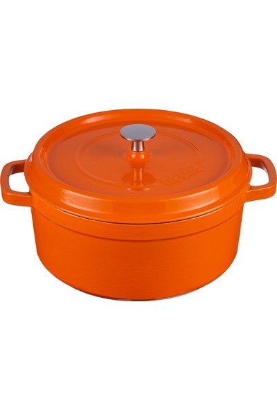 Hecha Döküm Tencere 28 cm Turuncu