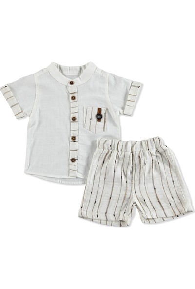 Bebemania Bebek Sport Çizgili Gömlek - Şort