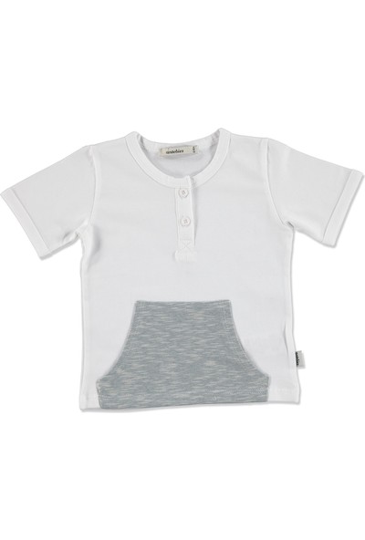 Antebies Yaz Bebek Flam Süprem Kısa Kol Bisiklet Yaka Tek Tshirt