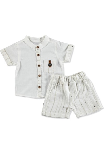 Bebemania Bebek Sport Çizgili Gömlek - Şort