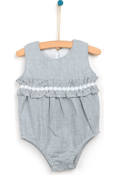 Hello Baby Yaz Kız Bebek Çizgili Dokuma Body