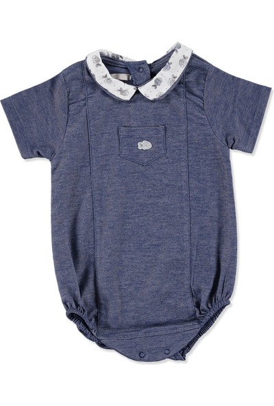Cassiope Yaz Erkek Bebek Mini Fish Pamuklu Kısa Kol Lastikli Tek Body