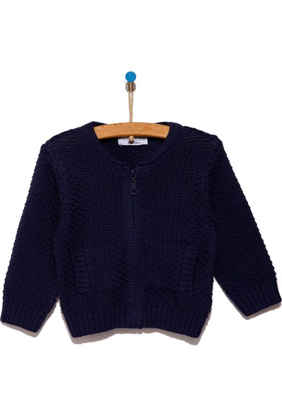 For My Baby Çizgili Kadife Triko Hırka