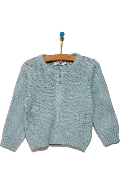 For My Baby Çizgili Kadife Triko Hırka