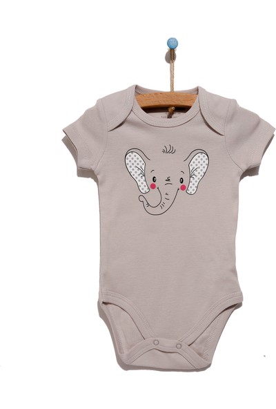 Hello Baby Sevimli Hayvan Suratlı Kısa Kol Body