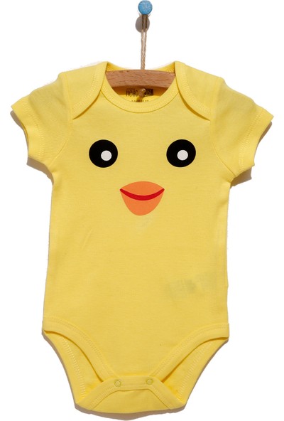 Hello Baby Sevimli Hayvan Suratlı Kısa Kol Body