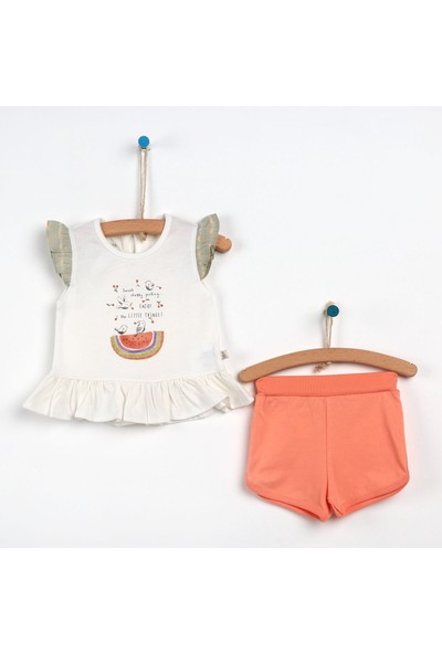Bebbek Chic Baby Girl Kolları Fırfırlı Bluz-Şort Bebbek Chic Baby Girl Kolları Fırfırlı Bluz-Şort