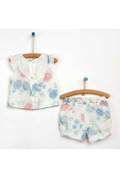 For My Baby Yaka Detaylı Bluz-Şort