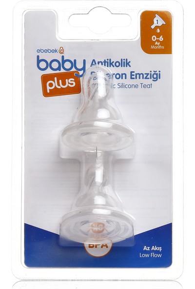 Baby&Plus Baby Plus Antikolik Pp Biberon Yedek Emziği No:1 Az Akış Ikili Baby&Plus Baby Plus Antikolik Pp Biberon Yedek Emziği No:1 Az Akış Ikili