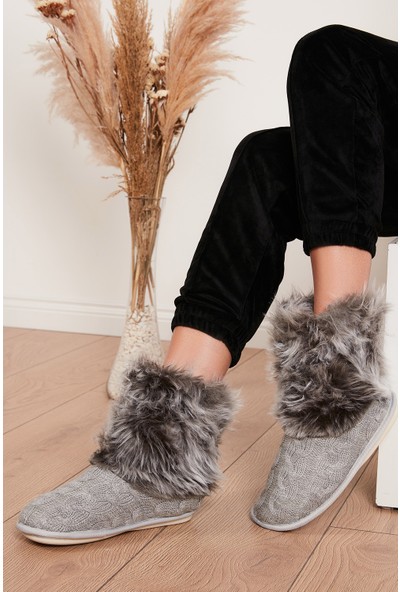 Lela Peluş Saç Örgü Panduf Kadın Panduf 5958009