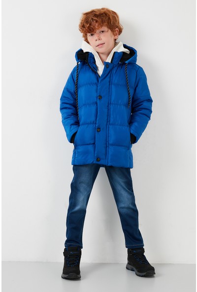 Lela Peluş Astarlı Çıkarılabilir Kapüşonlu Cepli Mont Erkek Çocuk Mont 5763025 Lela Peluş Astarlı Çıkarılabilir Kapüşonlu Cepli Mont Erkek Çocuk Mont 5763025