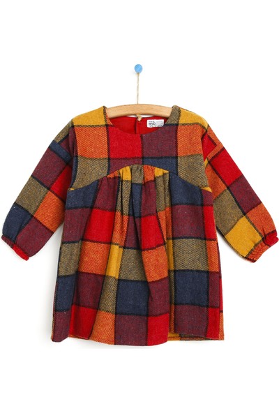 Hello Baby Basic Dokuma Ekoseli Elbise Hello Baby Basic Dokuma Ekoseli Elbise