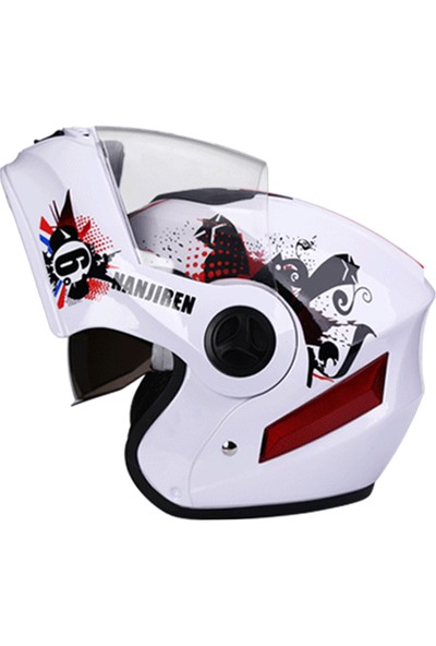 Strade Store Modüler Motosiklet Kask Sun Visor Açık Yüz Çift Hava Havalandırma - Beyaz (Yurt Dışıdan) Strade Store Modüler Motosiklet Kask Sun Visor Açık Yüz Çift Hava Havalandırma - Beyaz (Yurt Dışıdan)