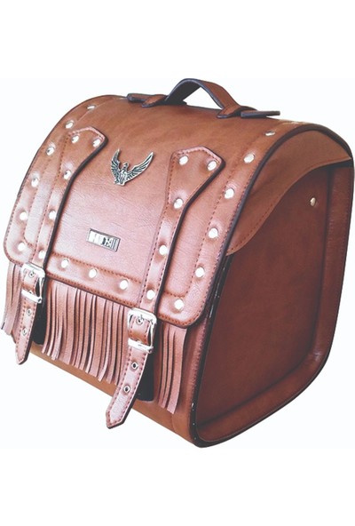 Motosev Arka Deri Heybe Çanta Kahve