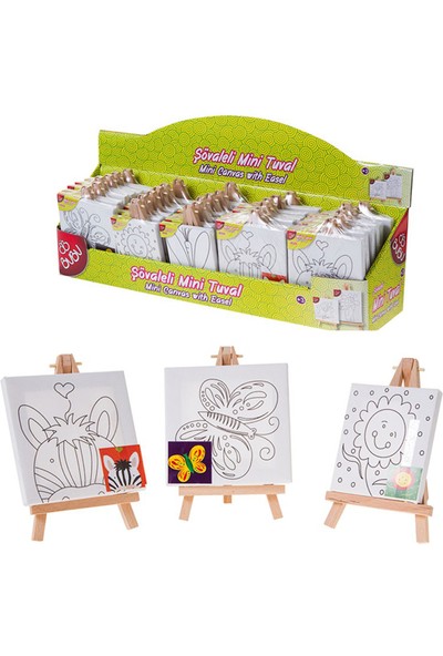 Bu-Bu 11X11 cm Şovalyeli Mini Tuval BU00052