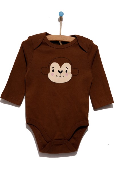 Hello Baby Sevimli Hayvan Suratlı Uzun Kol Body
