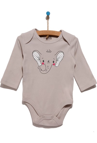 Hello Baby Sevimli Hayvan Suratlı Uzun Kol Body