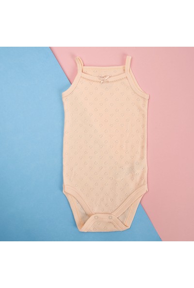 Hello Baby Jakarlı Jakarlı Ip Askılı Body