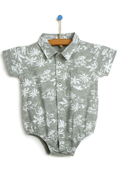 Hello Baby Palmiye Desenli Gömlek Body