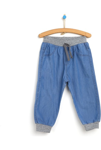 Hello Baby Basic Ribanalı Denim Pantolon