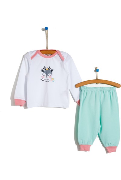 Hello Baby Basic Kız Bebek Baharlık Pijama Takımı Hello Baby Basic Kız Bebek Baharlık Pijama Takımı