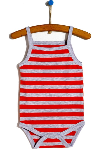 Hello Baby Çizgili Ip Askılı Body
