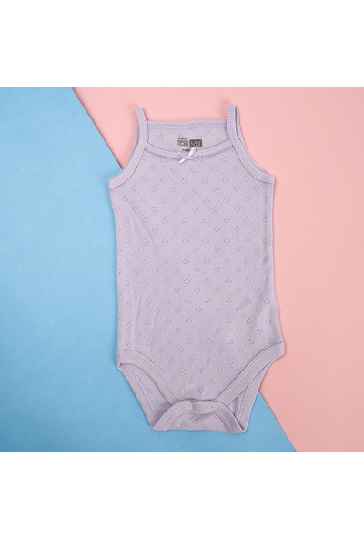Hello Baby Jakarlı Jakarlı Ip Askılı Body