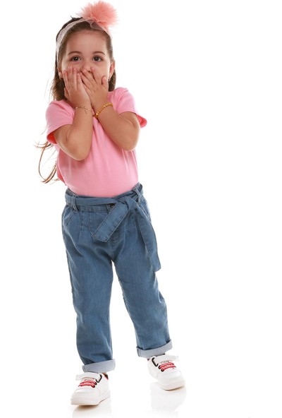 Hello Baby Basic Kemerli Denim Pantolon