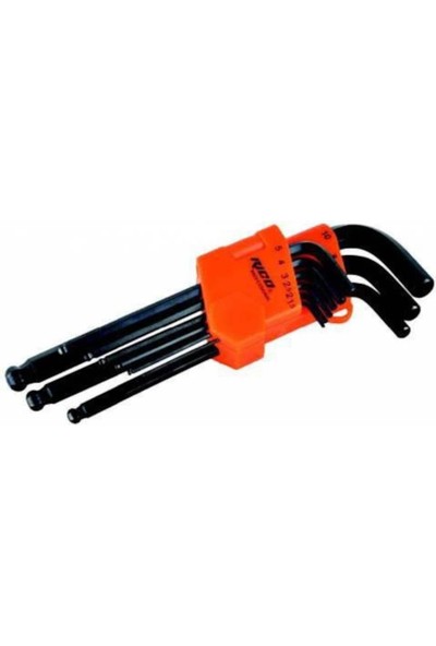 Rico Misket Başlı Uzun Alyan Set Takımı 9pcs 1.5 mm 10 mm