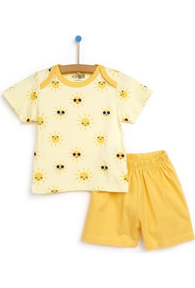 Hello Baby Basic Kız Bebek Baharlık Kısa Kollu Pijama Takımı Hello Baby Basic Kız Bebek Baharlık Kısa Kollu Pijama Takımı