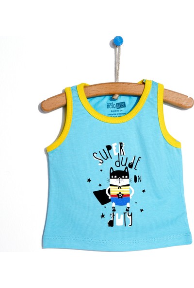 Hello Baby Basic Erkek Bebek Atlet Tshirt